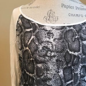 Maude | Tops | Long Sleeve Sheer Snake Skin Top | Poshmark